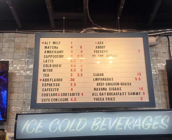 A tempting lineup of Cuban classics and creative concoctions awaits, from cortaditos to empanadas &ndash; all priced to make your wallet as happy as your taste buds.