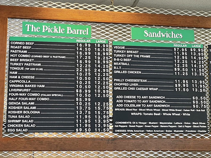 Menu: The wall of possibilities might induce decision paralysis &ndash; like being a kid in a candy store, but the candy is pastrami.