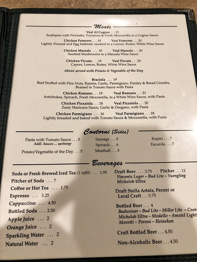 The menu reads like a greatest hits album of Italian classics &ndash; each dish promising comfort wrapped in culinary tradition.