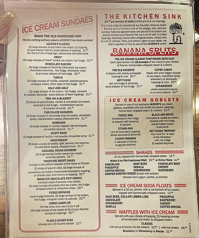 A treasure map of frozen delights &ndash; this isn't just a menu, it's a bucket list of ice cream dreams waiting to be fulfilled.