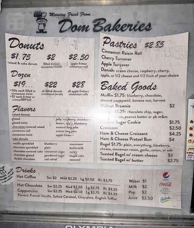 This menu board is basically a roadmap to happiness – each item a different route to the same delicious destination.