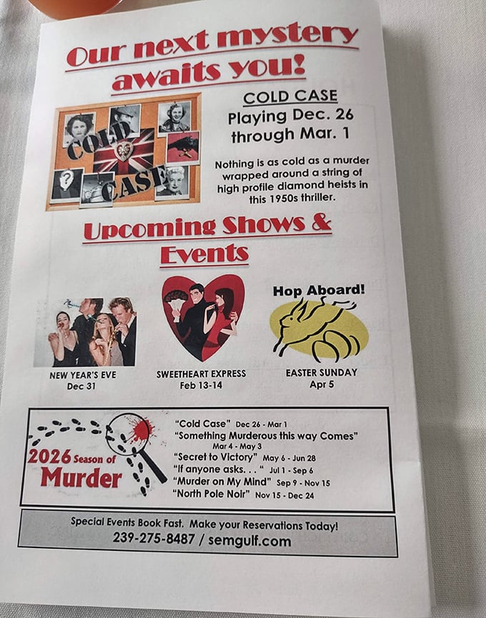 The season's lineup of mysteries promises everything from cold case diamond heists to holiday-themed homicides &ndash; book early, these murders sell out fast!