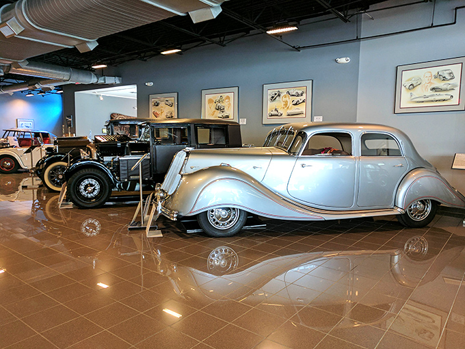 Vintage beauties line up like mechanical debutantes at a chrome ball, each one more eye-catching than the last.