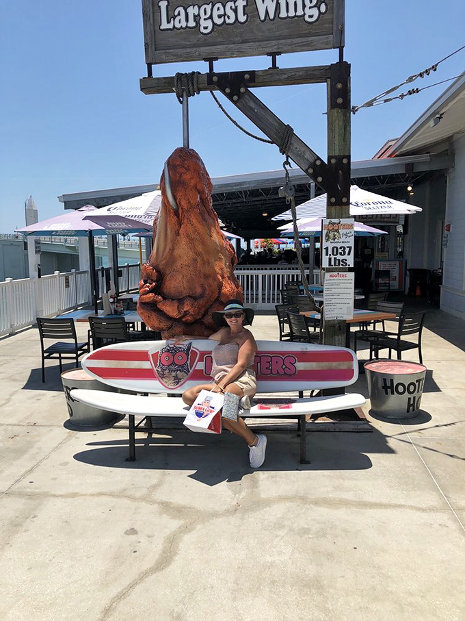Visitors can't resist posing with this colossal culinary creation &ndash; it's the ultimate "guess what I saw today" vacation photo.