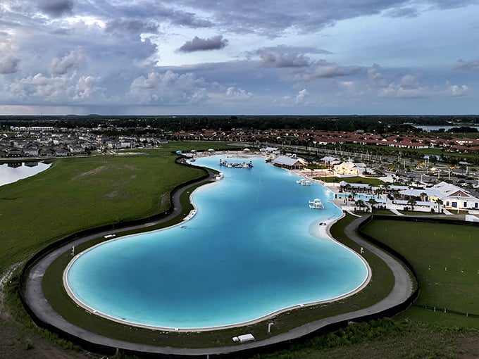 From above, the lagoon's perfect curves mimic nature's design, creating a water playground that would make Mother Nature herself jealous.