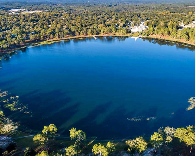 From above, the circular lake resembles a giant sapphire set into Florida's emerald landscape – nature's jewelry box opened for all to admire.
