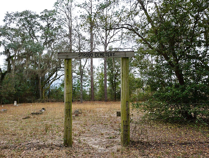The humble wooden archway welcomes visitors with no fanfare—just an honest invitation to step back in time.