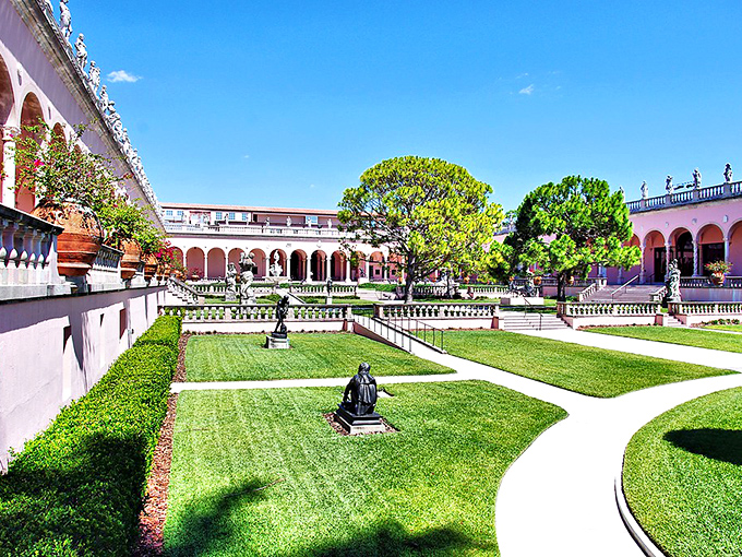 Meticulously manicured greenery where even the plants seem to stand at attention. Mother Nature showing off her best party dress.
