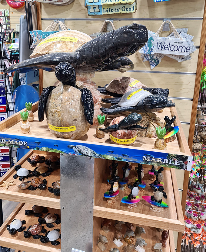 Handmade Marble: These artisanal sea creatures transform ordinary shelves into underwater wonderlands, each one uniquely crafted with surprising detail.