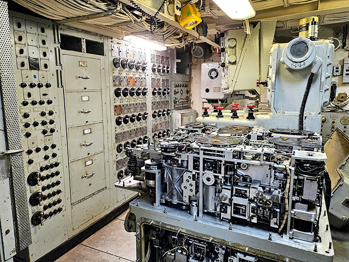 The control room's dizzying array of switches, dials and buttons makes your smartphone look positively primitive by comparison.