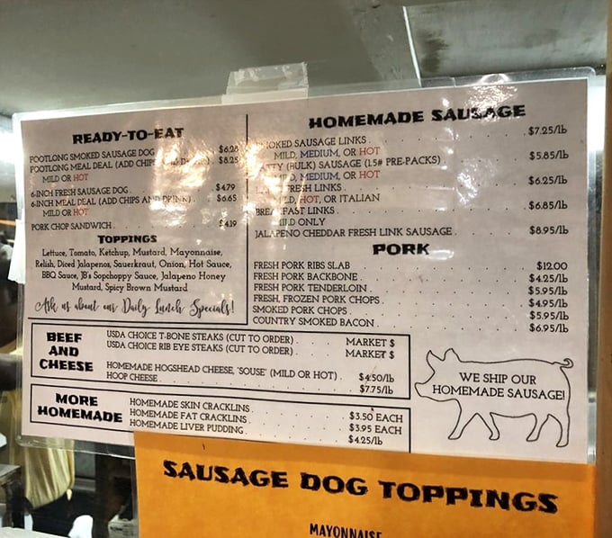 The menu board tells no lies, these aren't fancy descriptions, just honest country cooking that's kept folks coming back for generations.