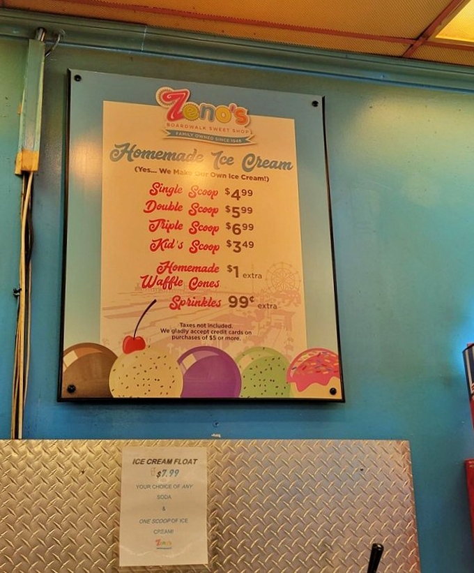 The homemade ice cream menu board, where decisions get serious and diets go to die gloriously.