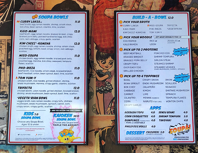 The menu reads like a love letter to both anime and Asian cuisine, with clever names that'll make fans chuckle while making everyone's stomach growl.