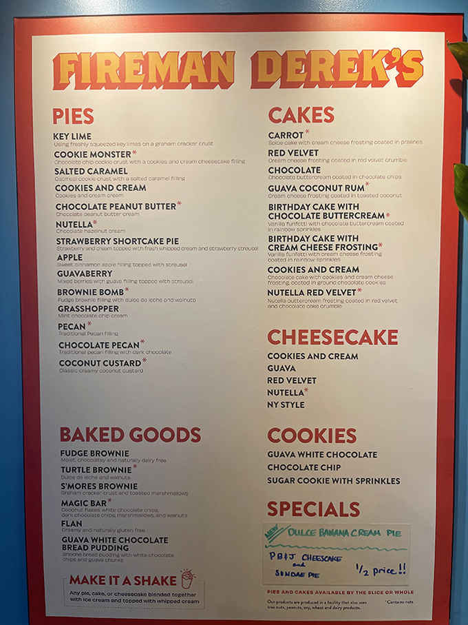 A dessert lover's bucket list in sign form &ndash; from Key Lime Pie to Nutella Red Velvet, the hardest part is choosing.