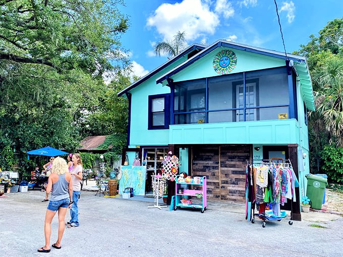 Turquoise dreams come true at this elevated cottage gallery &ndash; proof that art doesn't just hang on walls, it is the walls.
