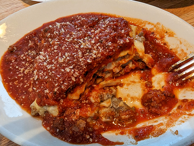 Baked Lasagna: Layers of pasta, cheese, and meat unite in a harmonious symphony that makes you wonder if there's actually an Italian grandmother hiding in the kitchen.