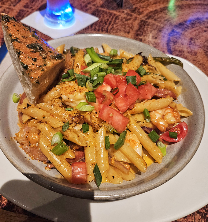 This Cajun pasta isn't just dinner&mdash;it's a spicy expedition where shrimp and sausage play hide-and-seek among perfectly cooked noodles.