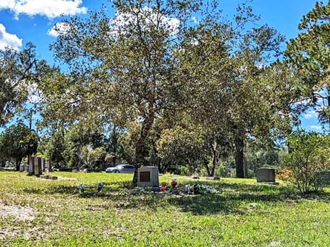 Sunlight and Spanish moss create the perfect cemetery ambiance, where even skeptics find themselves walking a little quieter and looking over their shoulders just a bit more often.