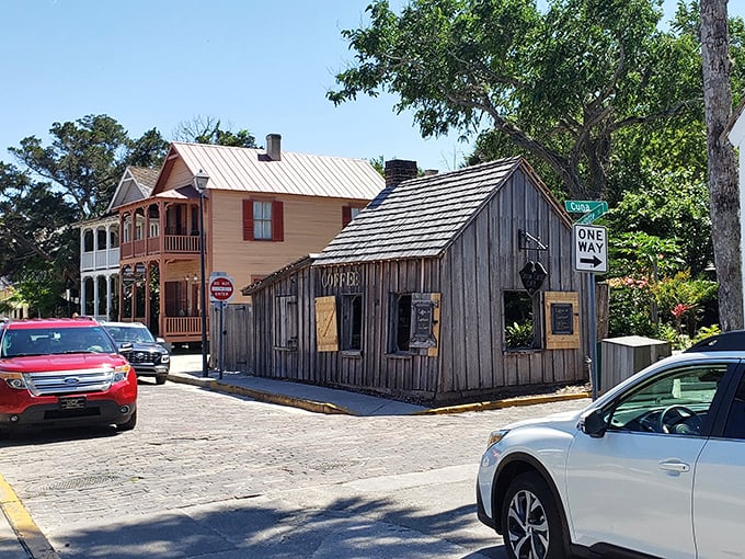 This tiny wooden structure houses Crucial Coffee Cafe, proving good things come in small packages&mdash;especially when they serve excellent espresso.