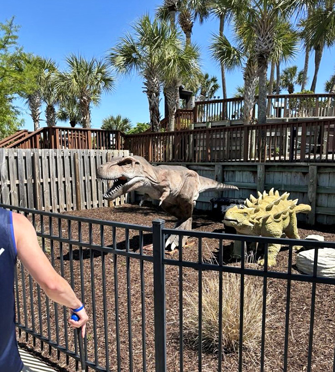 Prehistoric residents lurk around corners, their realistic details making you wonder if Jurassic Park might actually be possible.