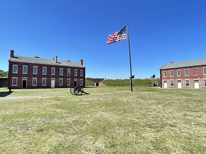 Fort Clinch's brick fortress walls have witnessed centuries of history, now standing guard over families creating new memories.
