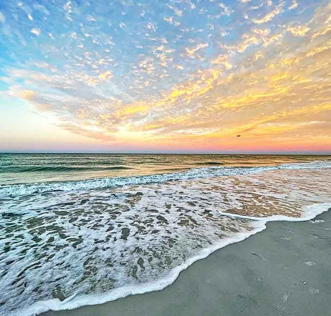 When the sun dips into the Gulf, painting the sky in watercolor hues that would make Monet jealous.