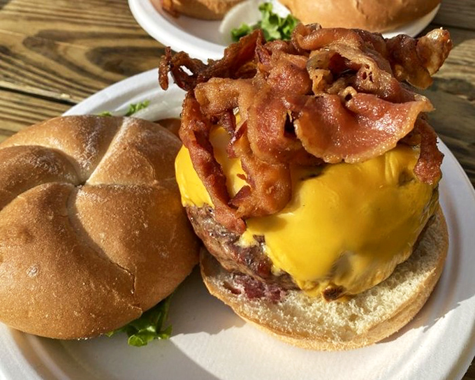 This isn't just a cheeseburger &ndash; it's a monument to beef architecture, where melted cheese cascades over a sirloin patty topped with crispy bacon.