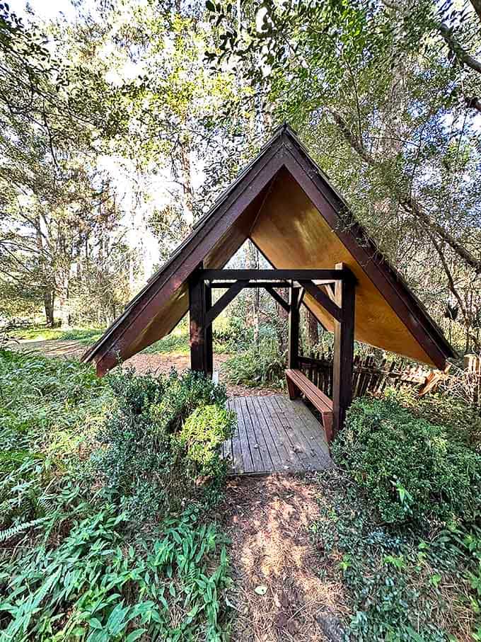 Portal to another world: This covered passageway invites visitors to leave ordinary life behind and step into Lichgate's realm of wonder.