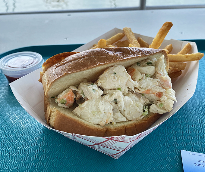 Chunks of sweet lobster meat nestled in a perfectly toasted roll &ndash; simplicity elevated to art form, no passport to Maine required.