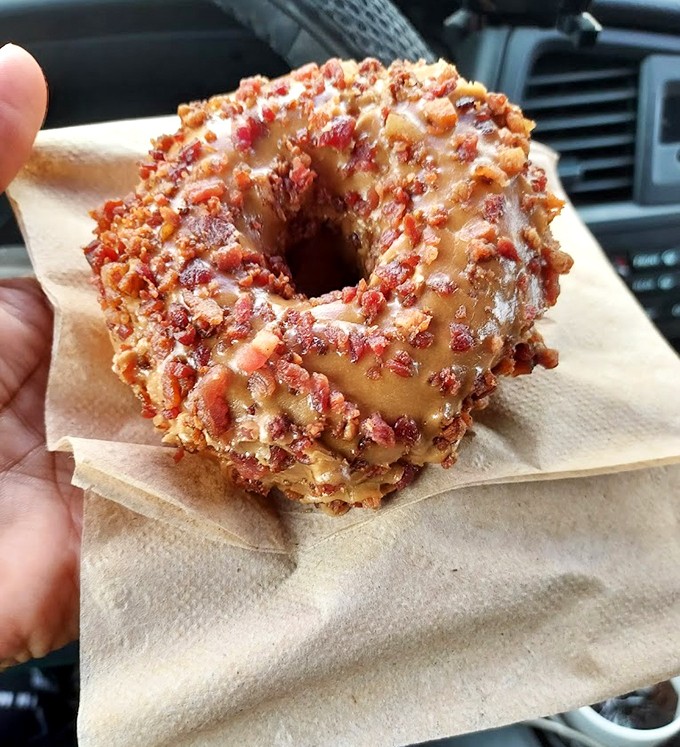 This maple bacon masterpiece doesn't just have bacon sprinkled on top&mdash;it's practically wearing a crispy, savory armor of porky goodness.