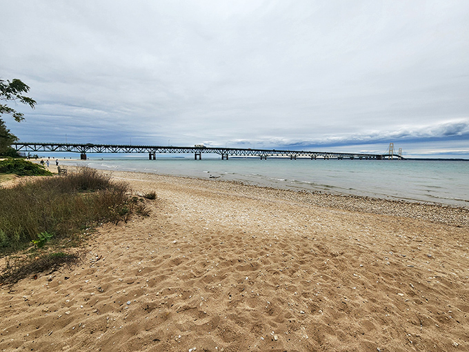 Where two Great Lakes meet: The shoreline near Old Mackinac Point offers stunning views of the straits that once challenged countless sailors.