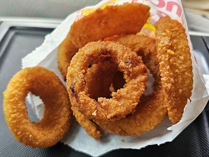 Golden halos of crispy perfection that make you wonder why anyone bothers with jewelry when these edible treasures exist.