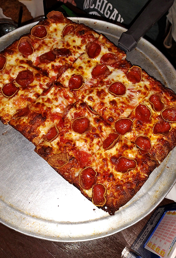 This pepperoni pizza isn't just food&mdash;it's a religious experience with perfectly crisped edges and that cheese pull you dream about.