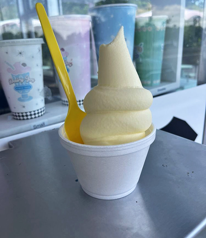 Pineapple Dole Whip that's so authentically tropical, you'll check your surroundings for palm trees and wonder if your picnic table has somehow drifted to Hawaii.