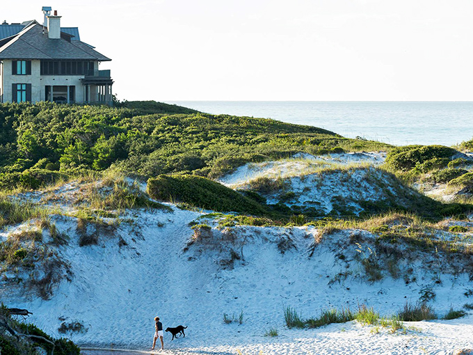 Santa Rosa Beach sand dunes: Adventurers explore the pristine waters while respecting the fragile dune ecosystem that makes this coastline so special.