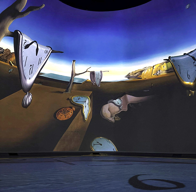 The Persistence of Memory comes alive with those famous melting clocks actually dripping down around you&mdash;time literally melts away during your visit.