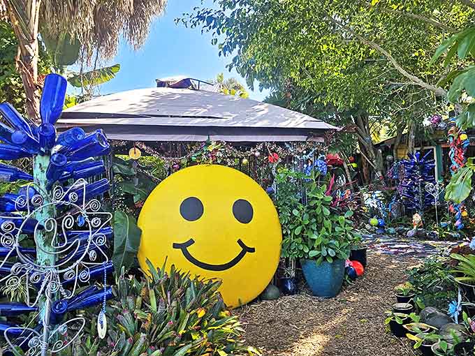 A giant smiley face greets visitors with infectious enthusiasm, proving that happiness can indeed be architectural.