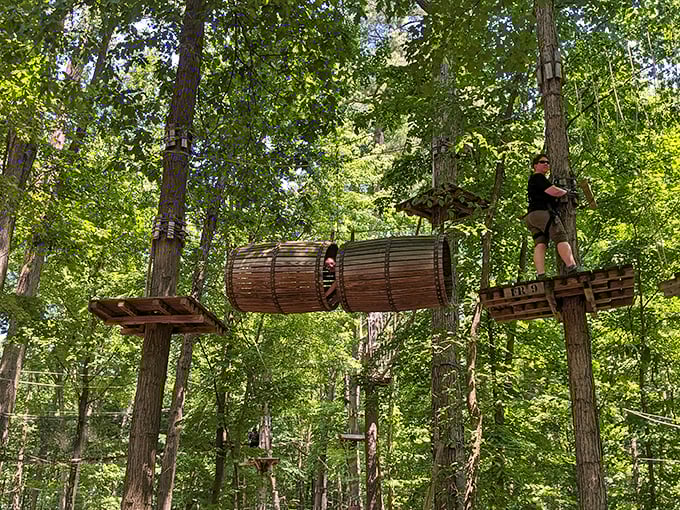 That moment when you realize your upper body strength isn't quite what your dating profile suggested. Challenging and humbling in equal measure!