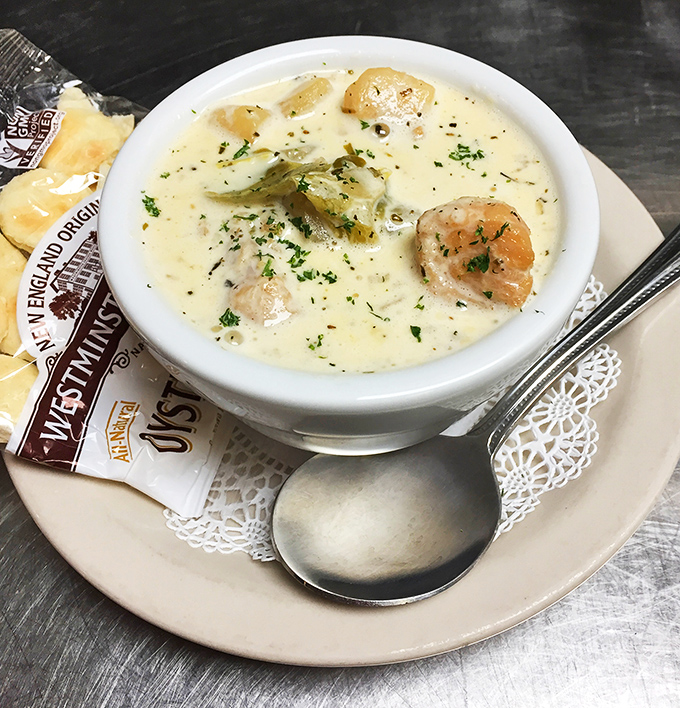 Clam Chowder: This creamy bowl of comfort tells the real story behind Linger Lodge's success &ndash; beneath the quirky names lies seriously good cooking.