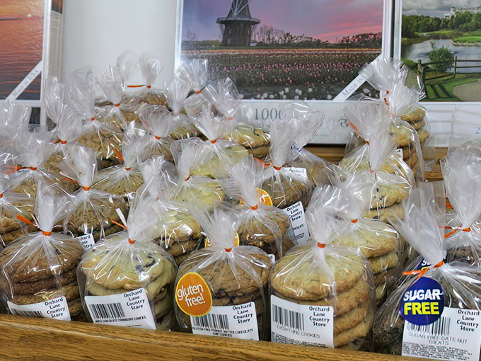 Packages of cookies lined up like edible soldiers, each one promising to transform an ordinary coffee break into a moment of pure bliss.