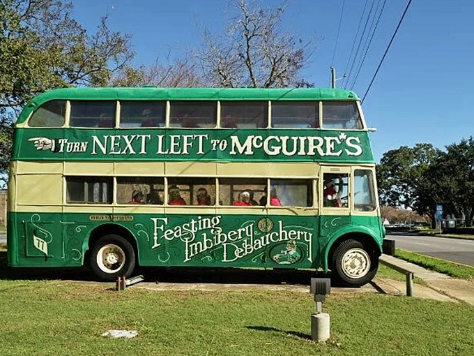 Two stories of Irish-American whimsy parked permanently in paradise, proving Florida's commitment to keeping roadside attractions wonderfully weird.