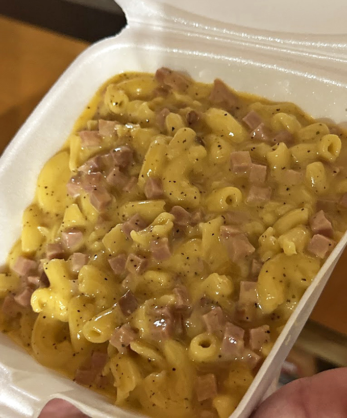 Mac and cheese that would make grandma jealous &ndash; creamy, rich, and studded with ham chunks that add the perfect smoky counterpoint.