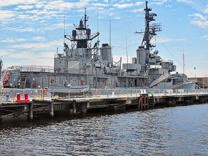Docked permanently along Jacksonville's riverfront, the Orleck offers visitors a glimpse into naval history without the seasickness.