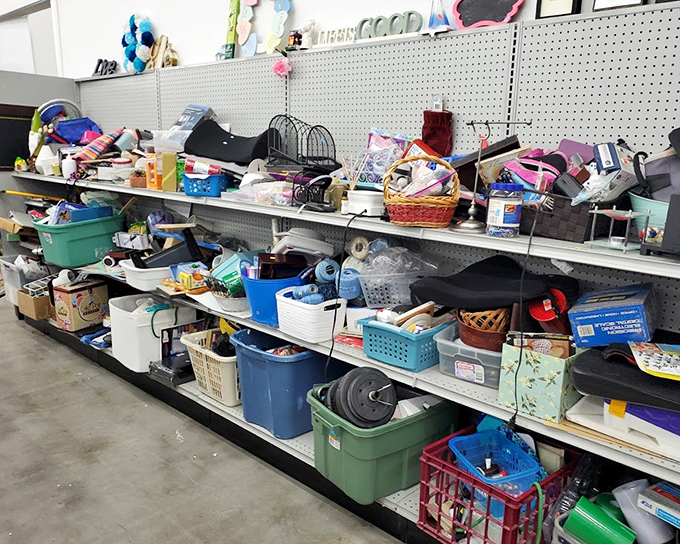 Every shelf tells a story at SuperThrift &ndash; this hodgepodge of household items is like your grandmother's attic, but organized!