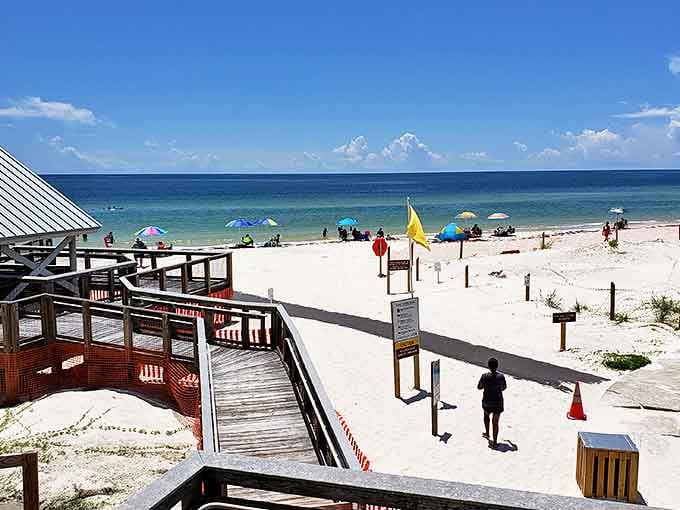 Beach access done right means you can get from your car to the sand without feeling like you've run a marathon, leaving energy for the important stuff like relaxing.