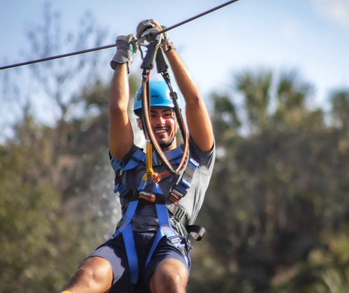 Swinging through trees while zoo animals wander below makes you feel like the star of your own nature documentary.