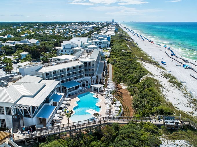 WaterColor's coastal architecture blends seamlessly with natural surroundings, creating a community that feels both designed and organic.