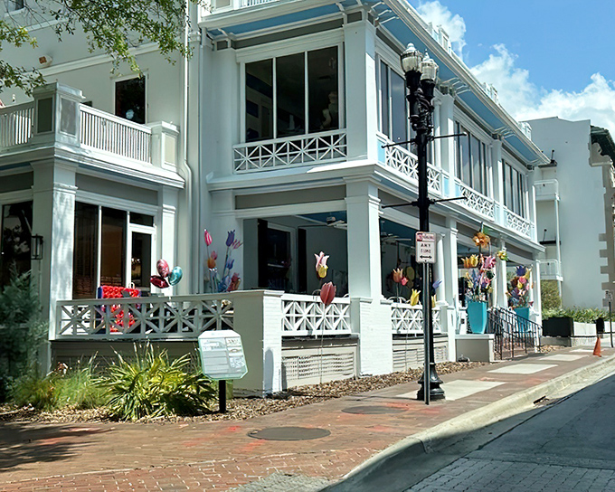 The historic architecture of Sweet Pete's creates a magical backdrop for modern-day candy adventures.