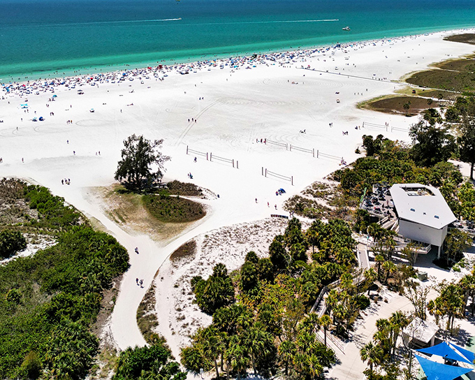 From above, the contrast between crystal waters and sugar-white sand creates a watercolor painting Mother Nature herself would frame.