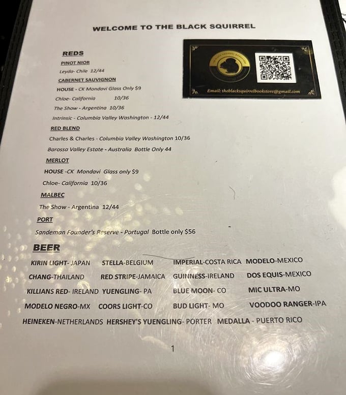 The wine list reads like a global passport&mdash;no TSA lines required for this world tour of vintages.